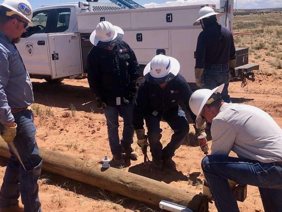 Provo Power crew helping bring electricity to Navajo Nation homes