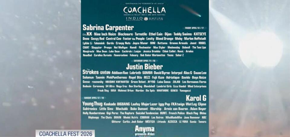Coachella 2025 Lineup Revealed: Headliners Include SZA, Justin Bieber, and More - NewsBreak