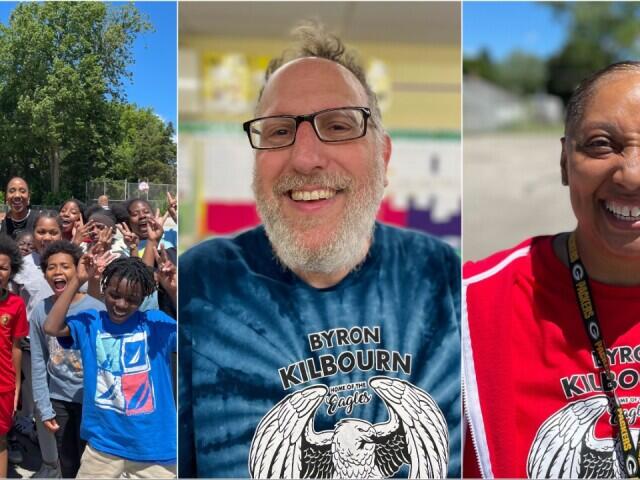 Kilbourn School's annual kickball match: Teachers vs. students