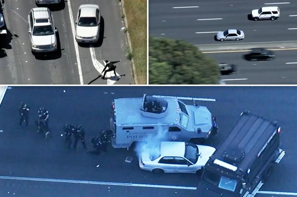 Gunman leads cops on wild high-speed chase then survives suicide ...