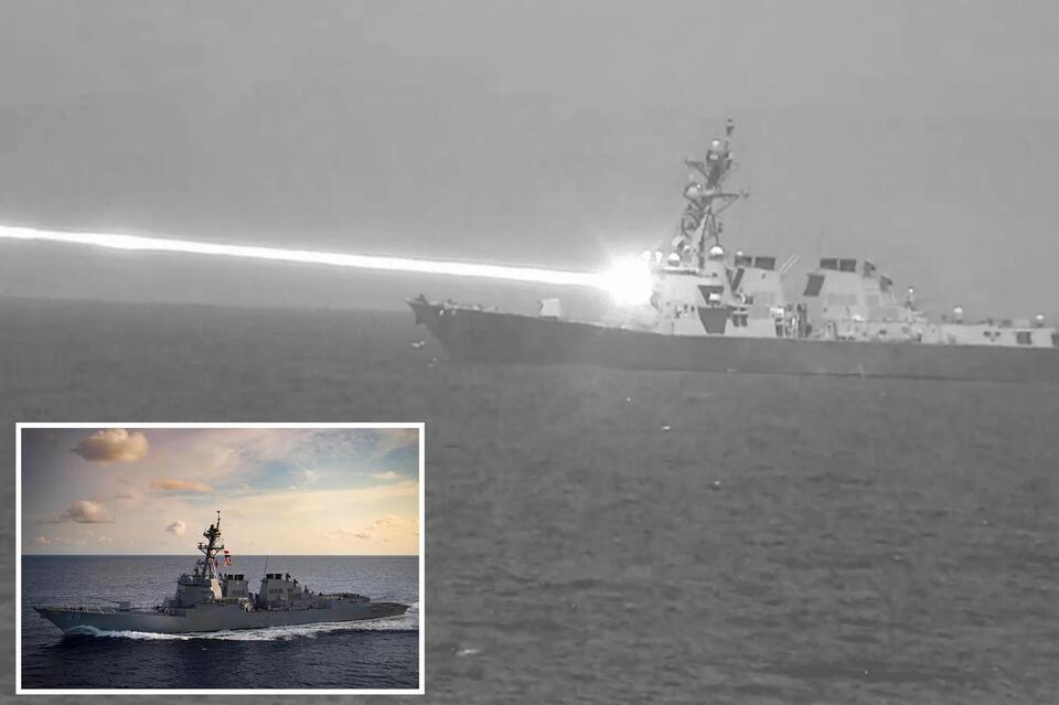 US Navy fires its high-powered laser weapon that could obliterate ...
