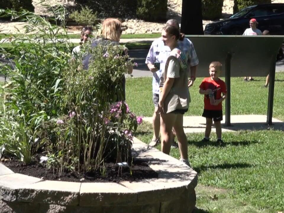 Local Girl Scout installs garden at Bartlett Parkway Disc Golf Course