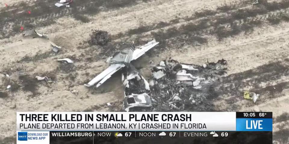 Plane that took off from Kentucky crashes in Florida, killing all on ...