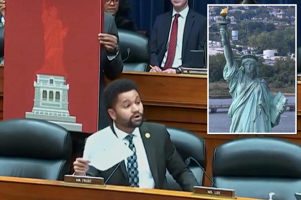 Dem rep roasted for call to remove Statue of Liberty over ‘bigoted’ GOP ...