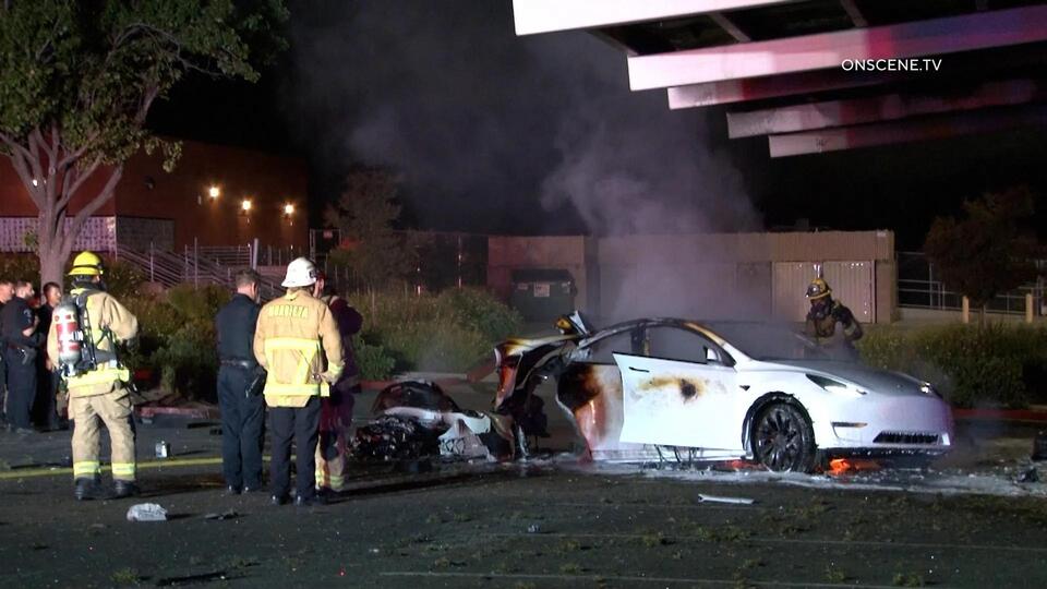 UPDATED INFO: Three Killed in Fiery Tesla Crash in Murrieta - NewsBreak