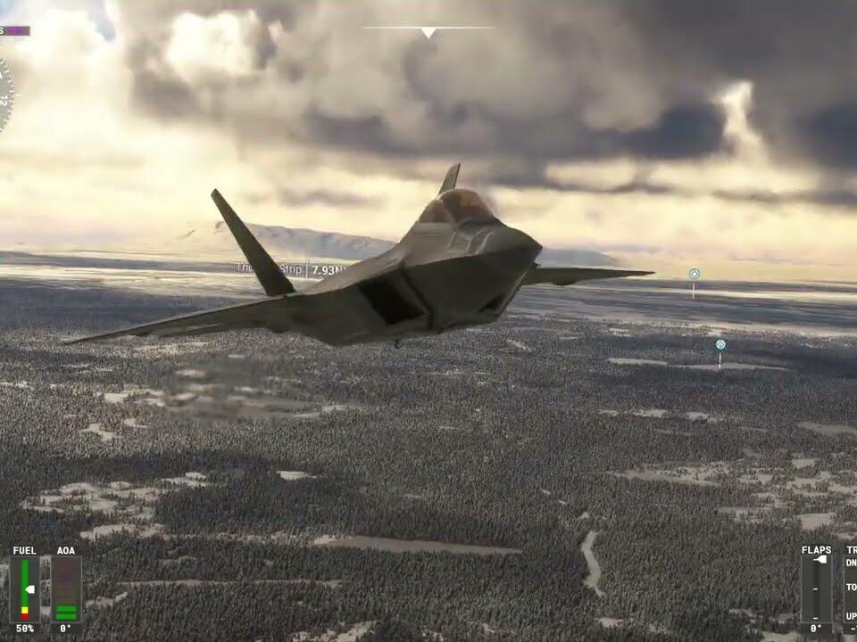 Epic F-22 RAPTOR Scenic Flight in Alaska