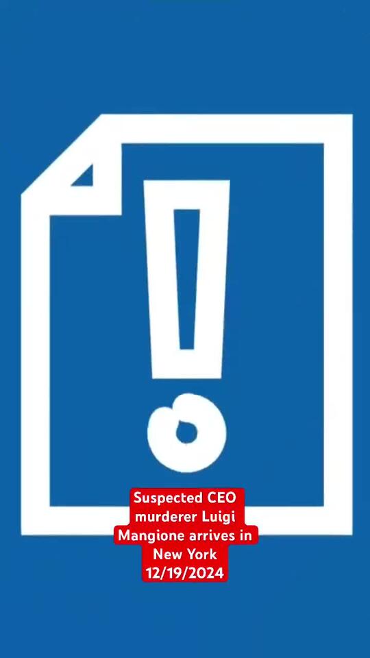 Suspected CEO murderer Luigi Mangione arrives in New York. Via: NBC (12 ...