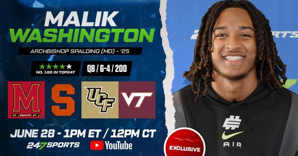 Top247 QB Malik Washington set to announce Friday on 247Sports YouTube ...