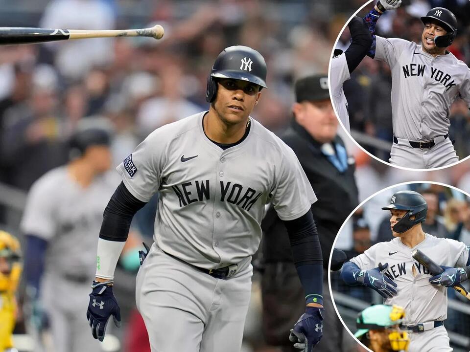 Yankees’ Juan Soto, Aaron Judge, Giancarlo Stanton crush homers in same inning vs. Padres