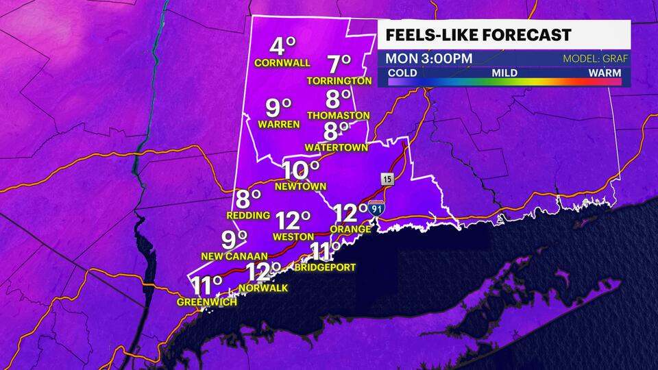 BITTER BLAST: Very cold start to workweek today in Connecticut - NewsBreak
