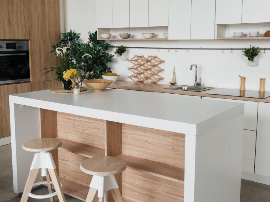 Woman Flips IKEA Kallax Unit Into Dreamy Kitchen Island
