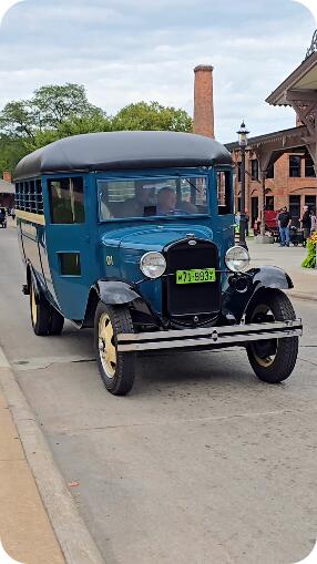 1931 Ford Model AA Bus Drive By Engine Sound Old Car Festival ...