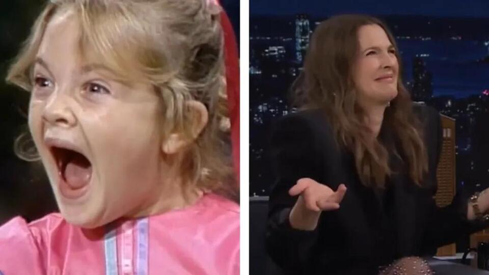 Drew Barrymore Reacts To Her 7-Yr-Old Self’s Ear-Splitting Scream On ...