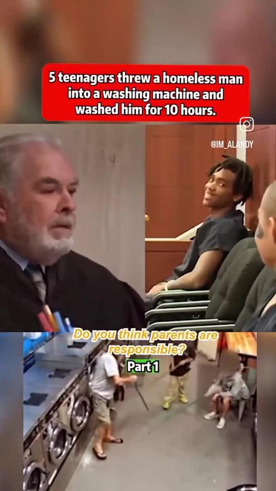 5 EVIL TEENAGERS THREW THE HOMELESS MAN IN THE WASHING MACHINE FOR 10 ...