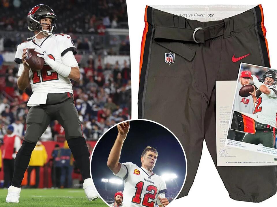 Tom Brady’s final NFL-worn pants sell for $89,000 at auction