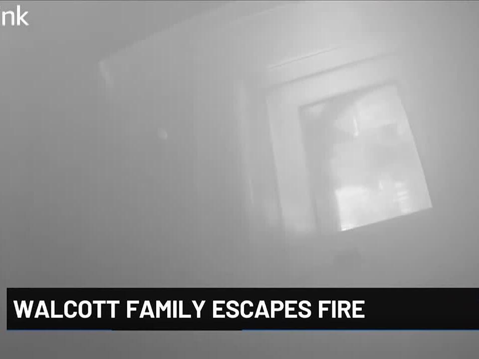 Walcott family escapes fire