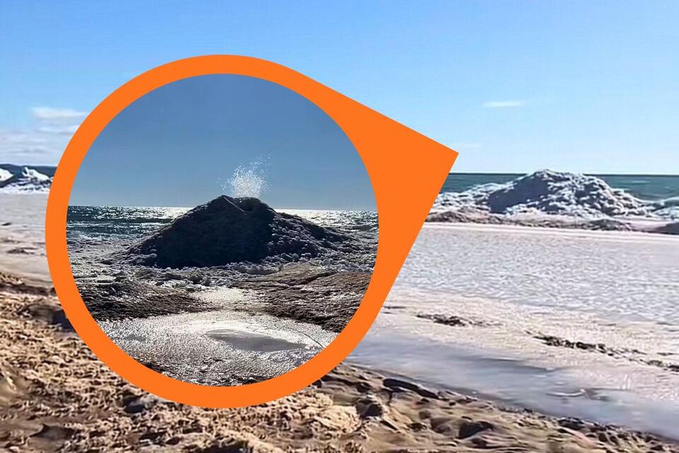 Lake Michigan Sees Dangerous Ice Volcanoes This Winter - NewsBreak