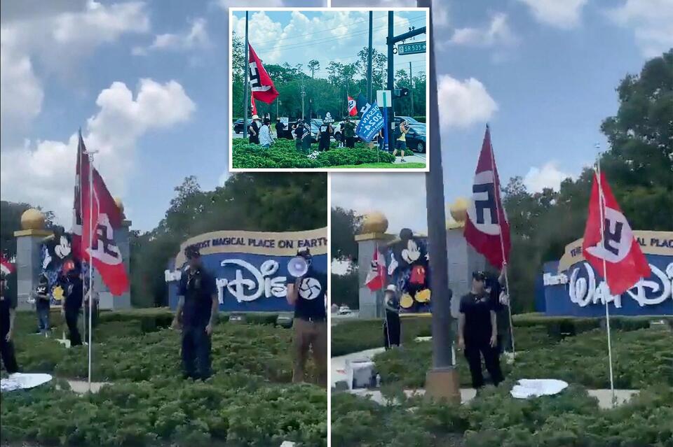 Nazi flag wavers outside Disney World identified as hate group ‘Order ...
