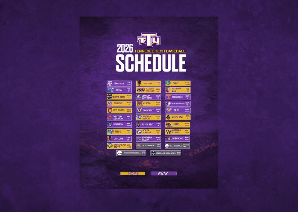 SCHEDULE RELEASE: Tennessee Tech Baseball is set for 2026 Campaign ...