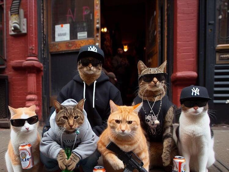 Cats Who Joined Tough Street Gangs Show Off Their Bling in These Funny ...