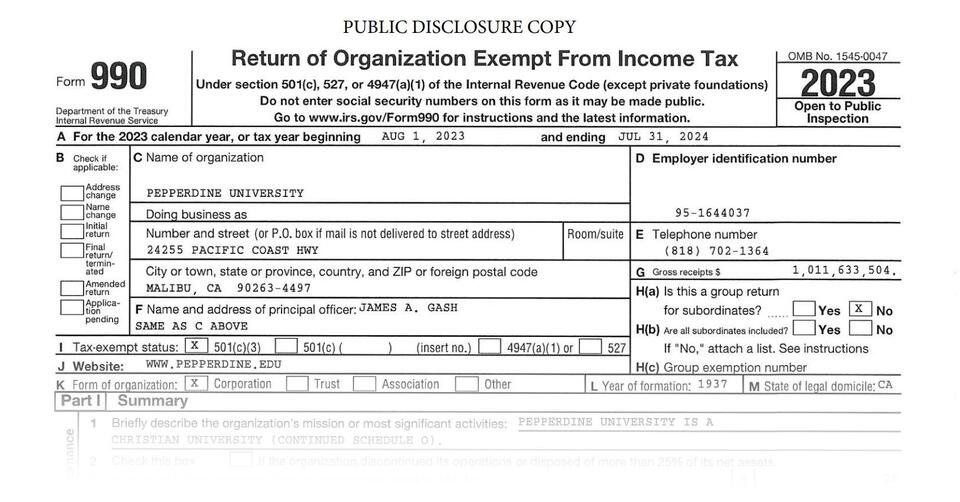 Form 990 Reveals Pepperdine’s Top Paid Employees for 2024 - NewsBreak