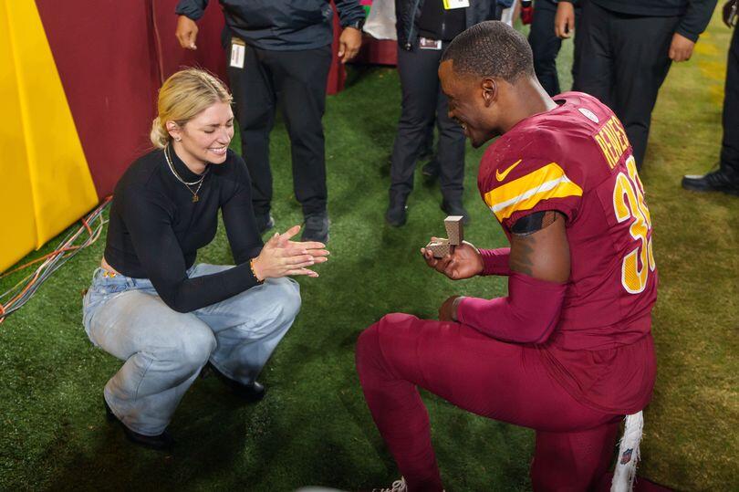 Washington Commanders star gets engaged on field after dramatic ...