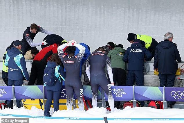Bobsleigh driver hospitalised at Winter Olympics after terrifying crash ...