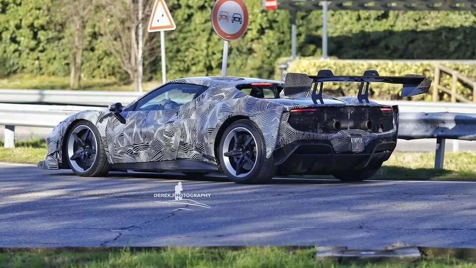 Hardcore Ferrari Spied Looking Like A Race Car For The Road - NewsBreak