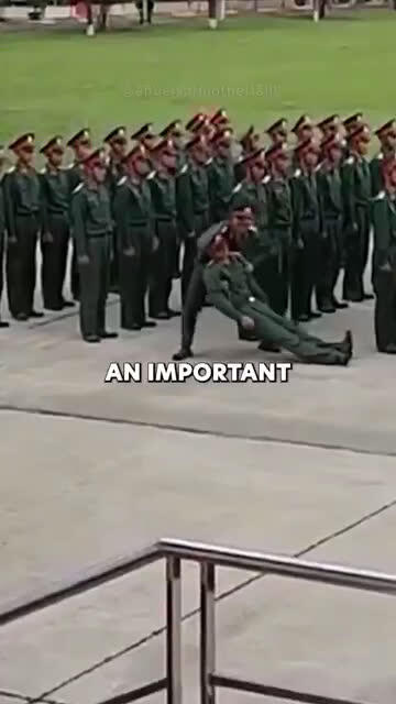 Soldier drops during the most important event 🤐 - NewsBreak