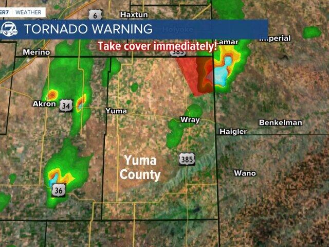 Tornado warning issued in Yuma County - NewsBreak