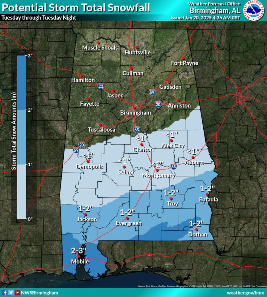 ‘Significant’ winter storm may bring south Alabama its heaviest ...