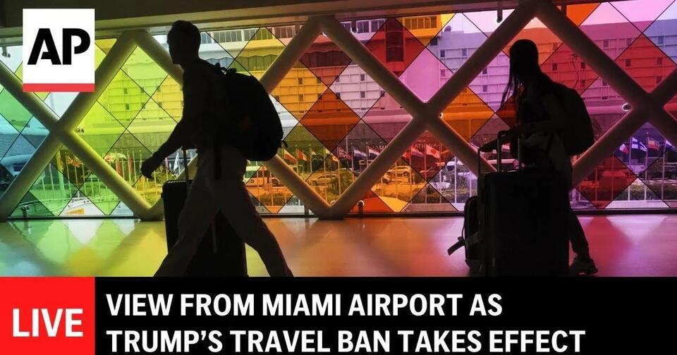 LIVE: View from Miami International Airport as Trump’s travel ban takes ...