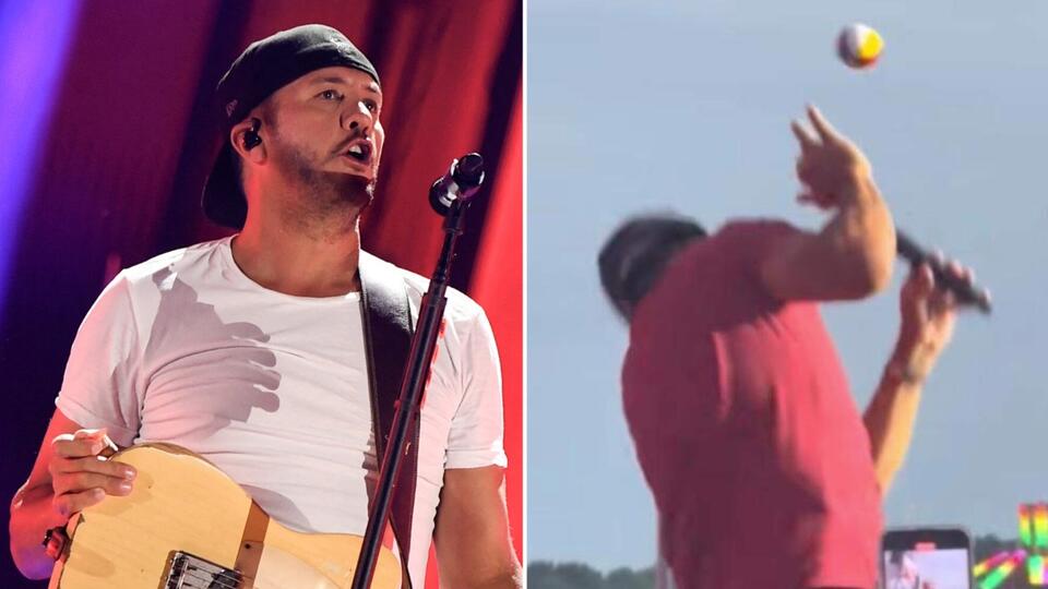 Fans React After Luke Bryan Takes a Hit to the Face From Flying Object ...