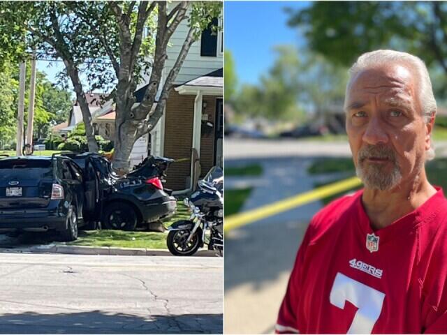 'I heard a loud thump’: Neighbor reacts to crash involving squad car ...