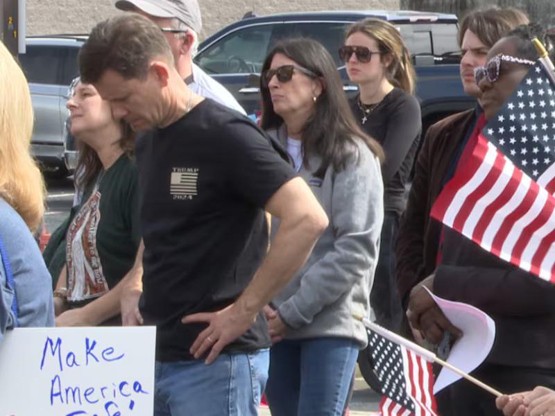 Republicans hold rally for Laken Riley in Evans, calling for action