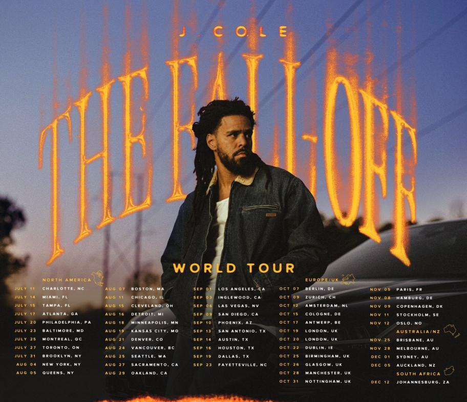 J. Cole Announces “The Fall-Off World Tour” Across Four Continents ...
