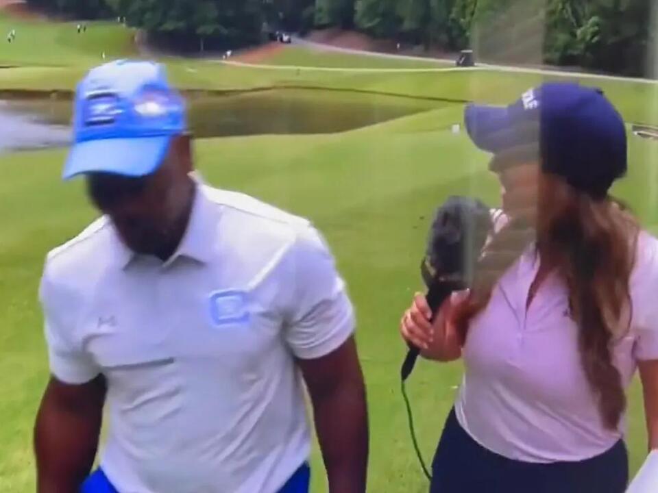 'Most awkward golf interview ever' red-faced reporter speaks to wrong man!