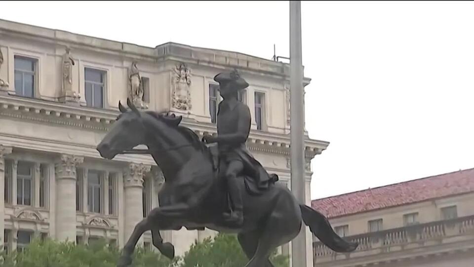13 statues installed in DC's Freedom Plaza, including of founder who ...