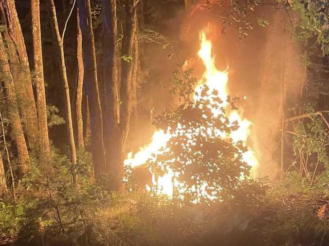 Driver summonsed after fiery crash during thunderstorm in Lyman