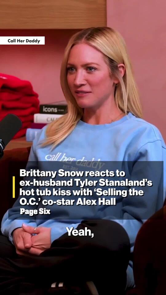 Brittany Snow reacts to ex-husband Tyler Stanaland's hot tub kiss with ...