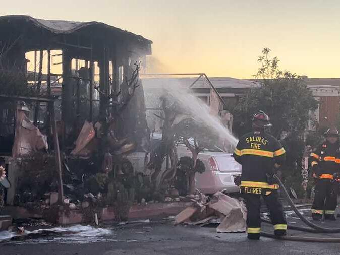 Man suffers second-degree burns during Salinas fire