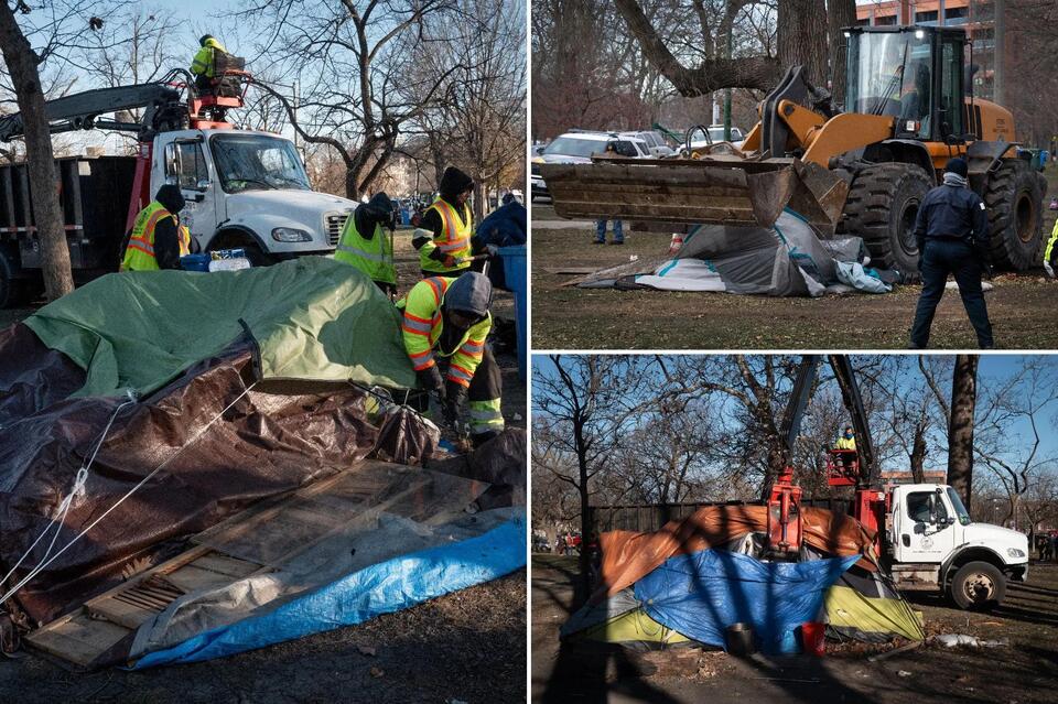 Chicago removes largest homeless encampment, relocates tent residents ...