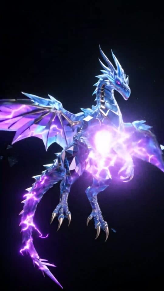 Three AI crystal dragons awaken for a sky-bound clash. #ai #art # ...