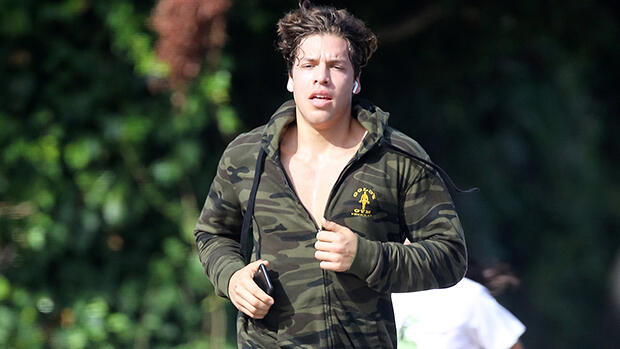 Joseph Baena, 23, Channels Dad Arnold Schwarzenegger By Going Shirtless ...