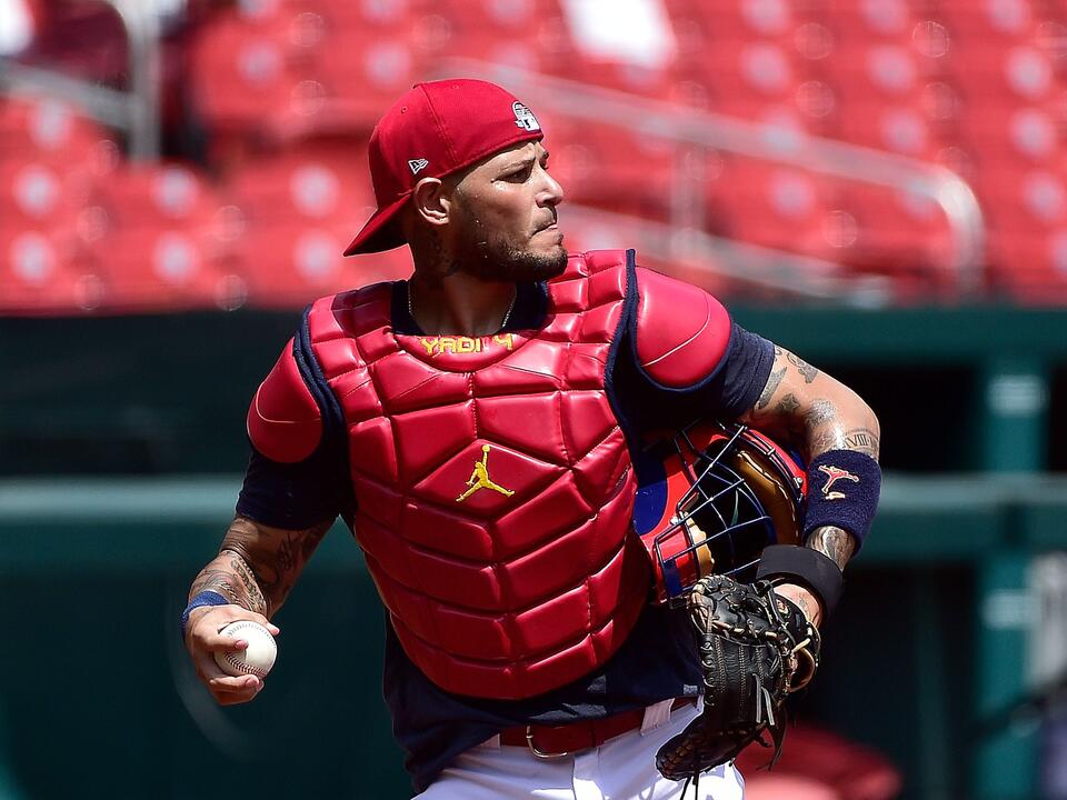 WATCH: Yadier Molina makes pitching debut in professional game, strikes ...