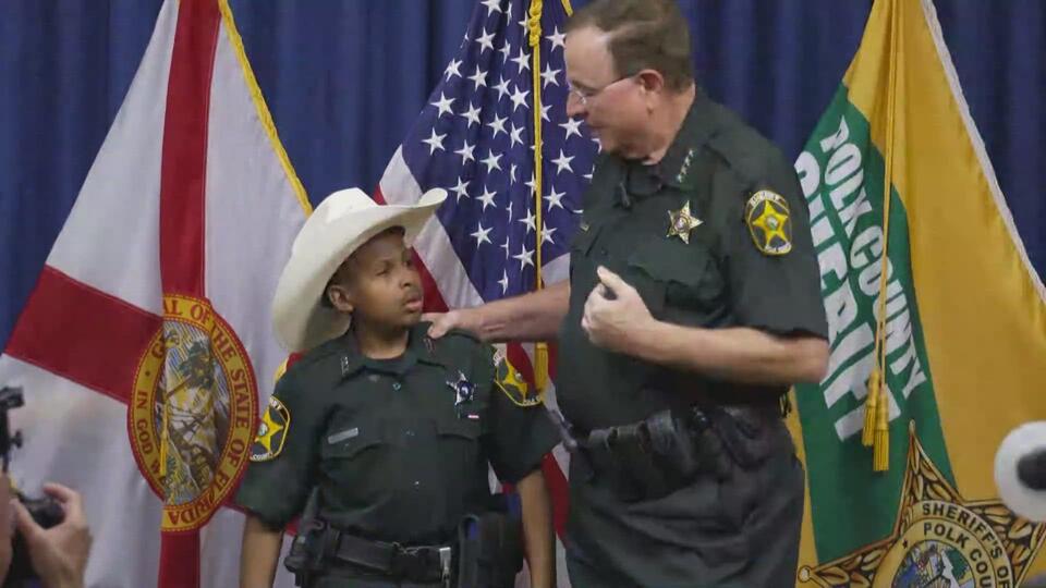13-year-old with brain cancer sworn into Polk County Sheriff's Office as honorary deputy - NewsBreak