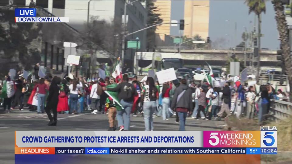 Massive protest against Trump deportations held in Los Angeles - NewsBreak