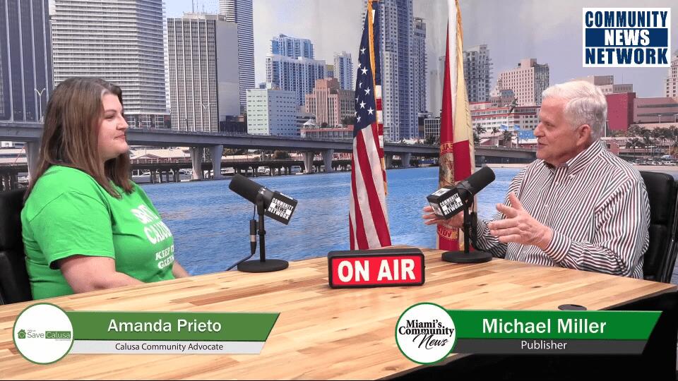 Michael Miller talks with Amanda Prieto, Calusa Community Advocate ...