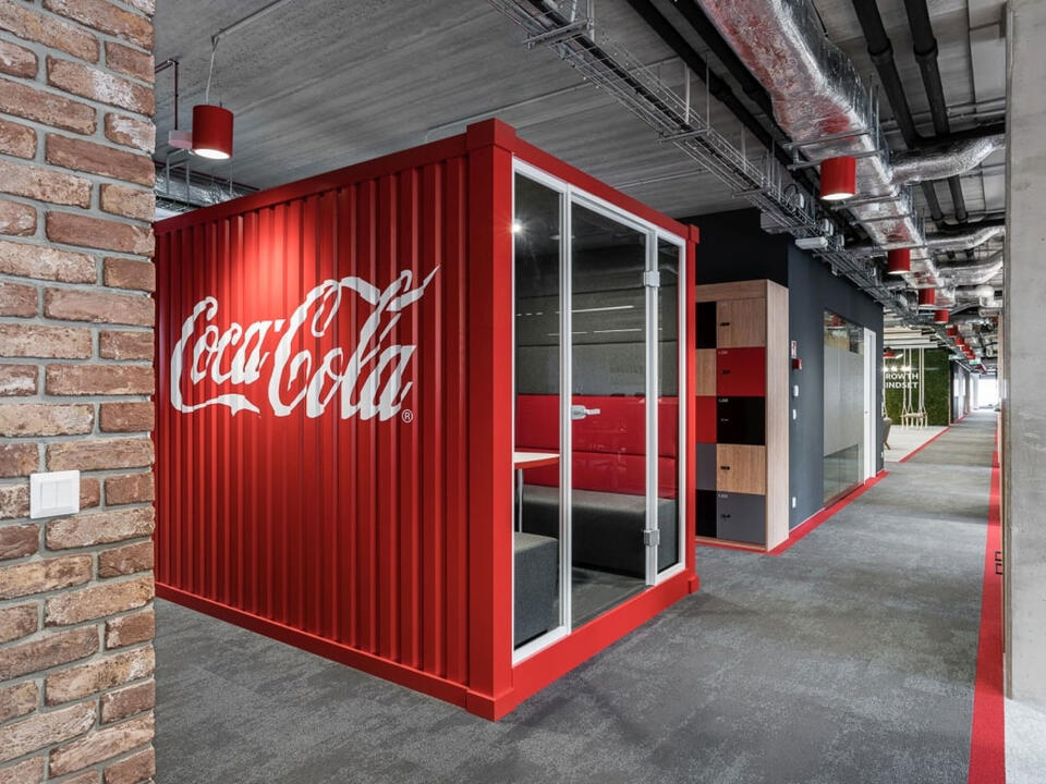 A Coca-Cola Office in Poland Celebrates the Company’s Iconic Brands