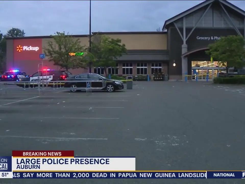 Large police presence at Auburn Walmart